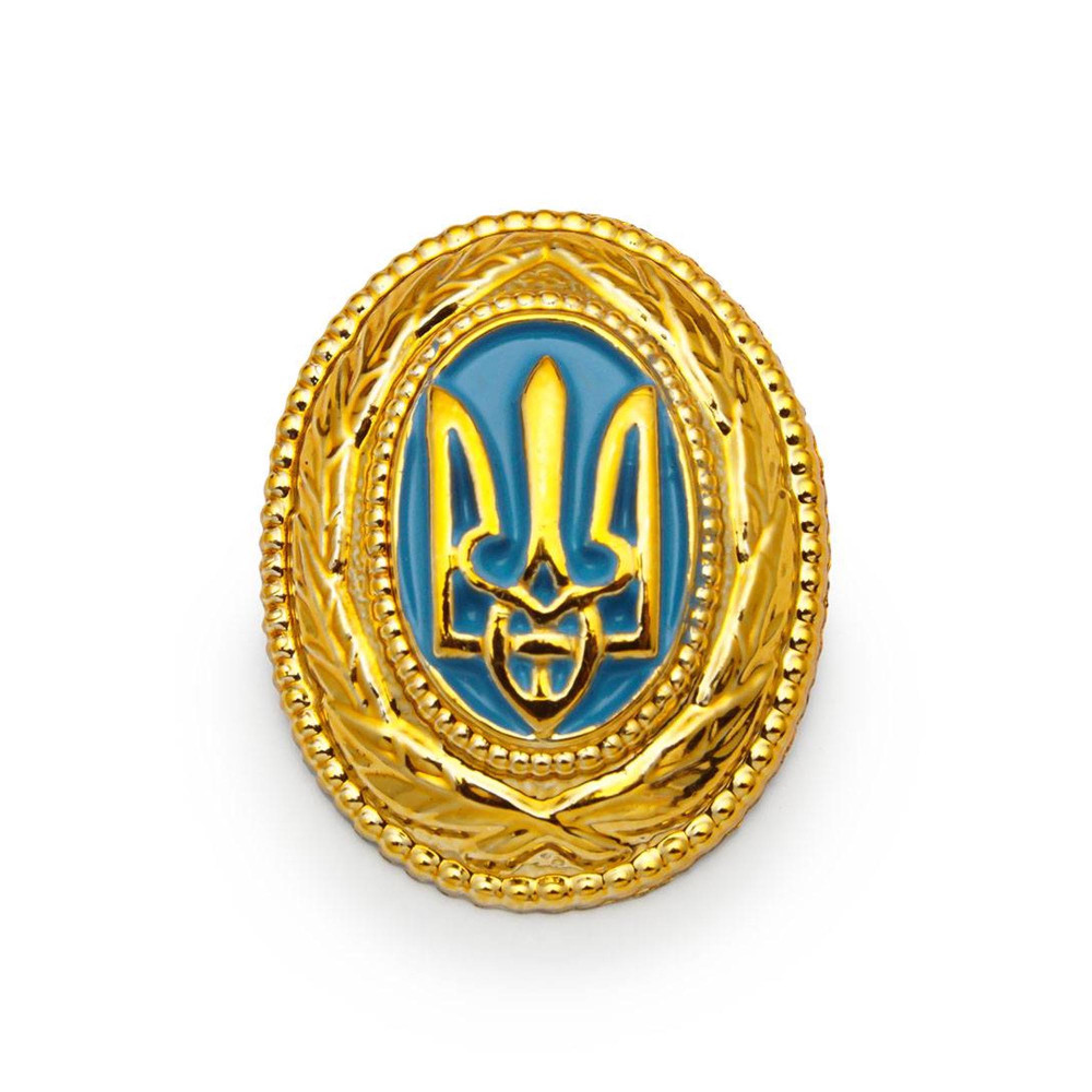 Ukrainian Army Cockade Set | Golden, Silver & Black Military Cap Badges ...