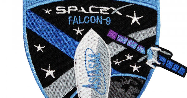 AsiaSat 8 SpaceX Falcon 9 Space Mission Patch Sew-on embroidery