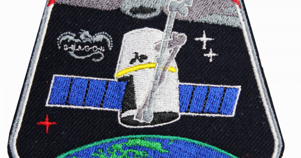 CRS-1 Falcon9 Dragon SpaceX Nasa Mission Patch Sew-on handmade embroidery
