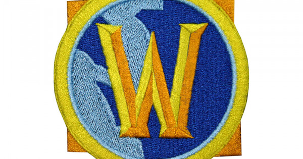 MMORPG WOW Game Logo World of Warcraft Gaming Sleeve Embroidered Sew-on ...