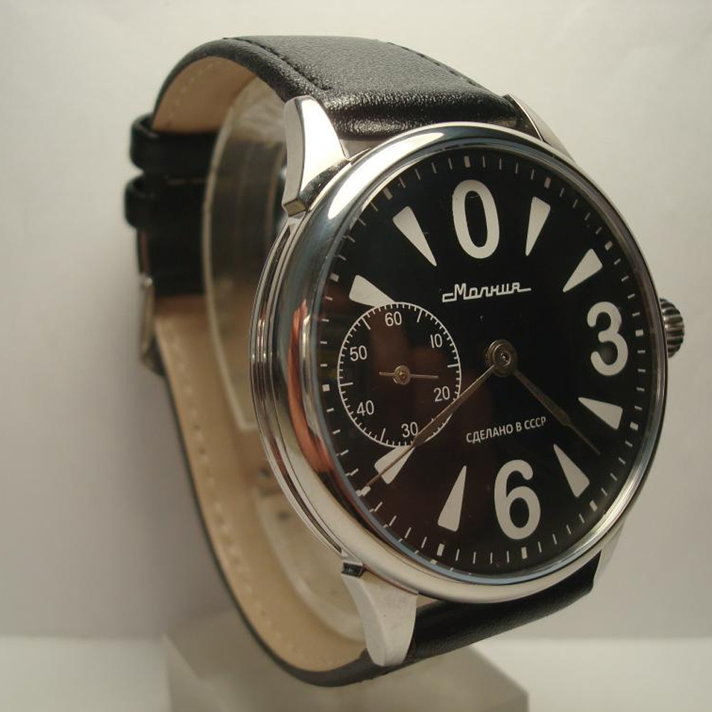 Vintage transparent Wristwatch Molnija men's gift