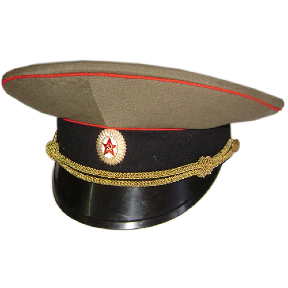 Soviet Army officers long green military overcoat