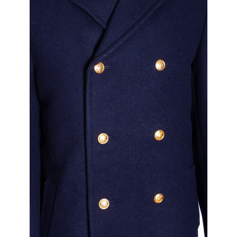 Russian woolen Navy dark blue winter Officer Overcoat