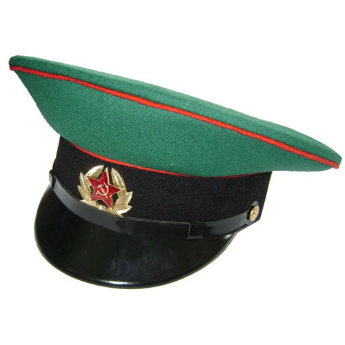 Officer's & Sergeant's Army Hats - Soviet Visor Hat, Russian Military ...