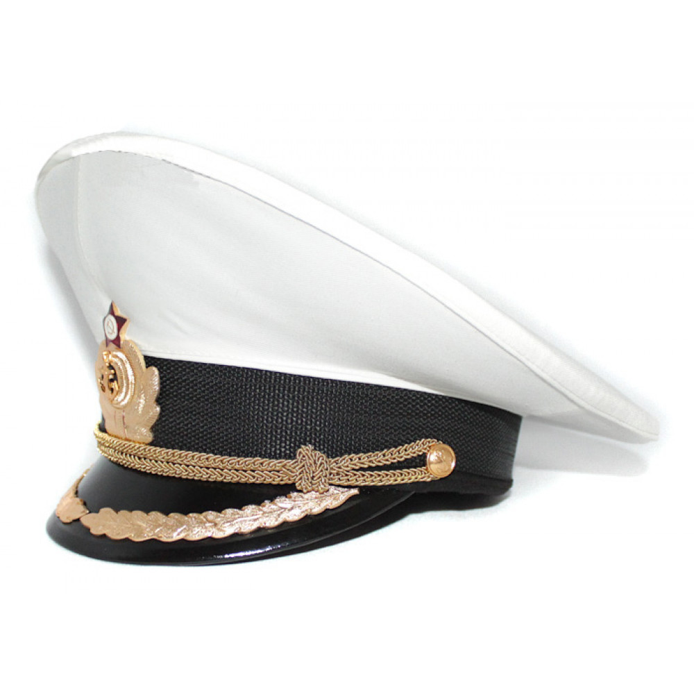 Soviet fleet / russian naval high rank officer's parade visor hat m69 ...