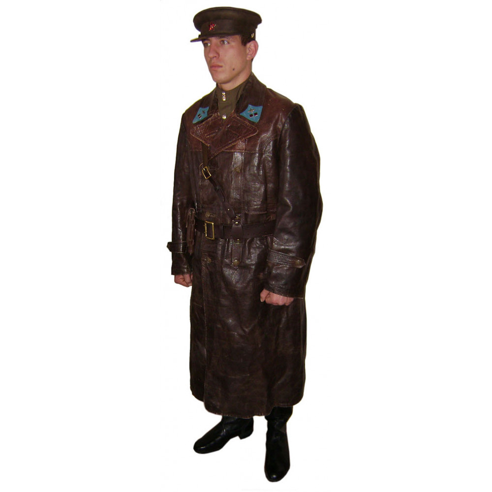 Soviet military uniform WW2 Soviet Air Force Pilot’s Long Leather Coat ...