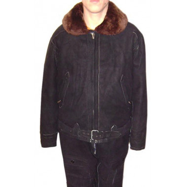 aviation military pilot leather jacket "Sherwetka"