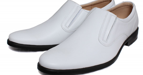 Leather Moscow parade white shoes