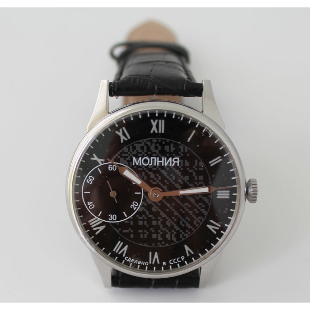 mechanical black Transparent wrist watch Molniya