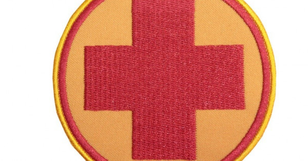 Team Fortress 2 Medic Red Embroidered Sew-on Cosplay Patch