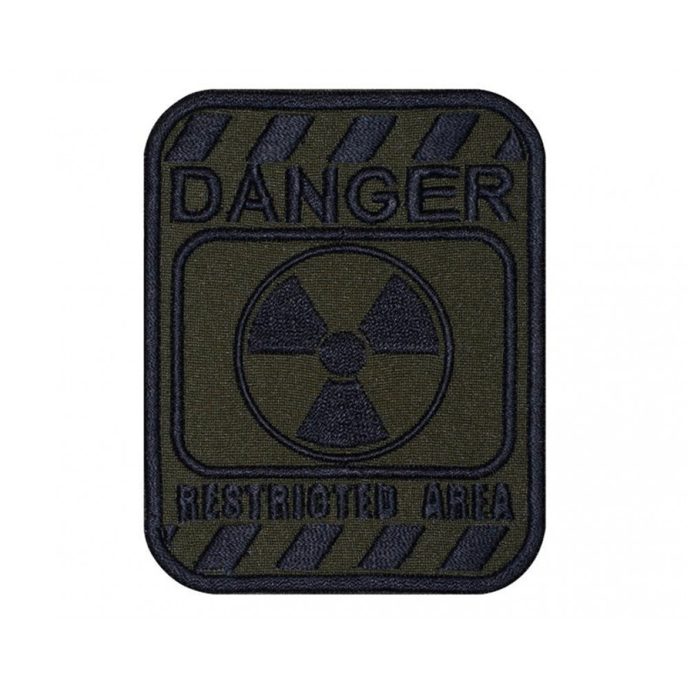 Sign Danger Restricted Area Airsoft Tactical Military Game Embroidered ...