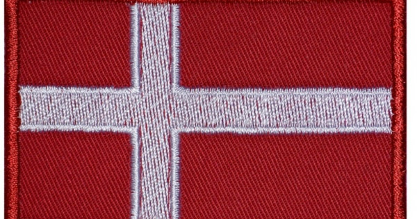Denmark Country Flag Embroidered Sew-on Original Handmade Patch #1