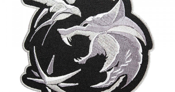 Witcher Wolf Logo Embroidery Sleeve Sew-on / Iron-on / Velcro Patch
