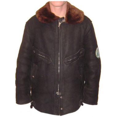 aviation military pilot leather jacket "Sherwetka"