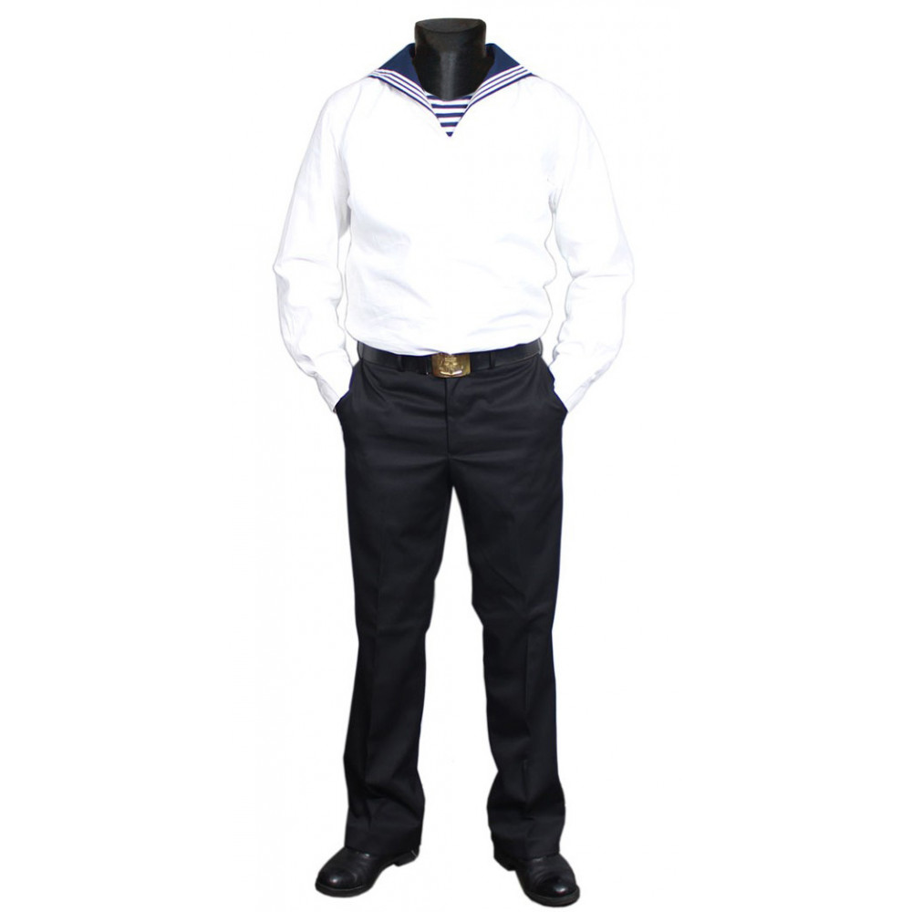 White soviet / naval sailor parade uniform with collar