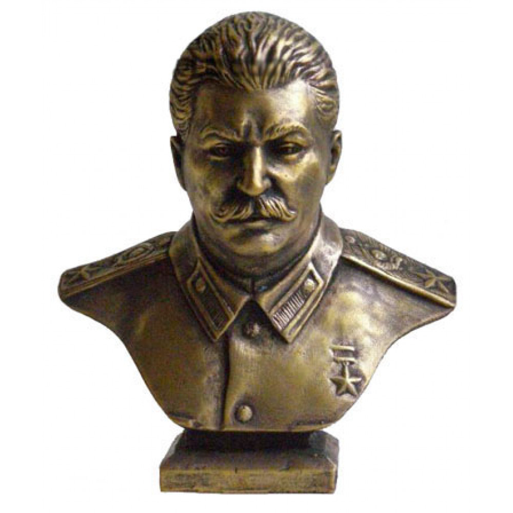 bronze soviet bust of stalin