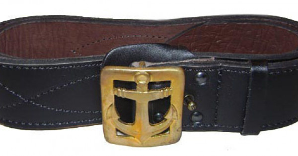 Soviet army military naval officer leather belt