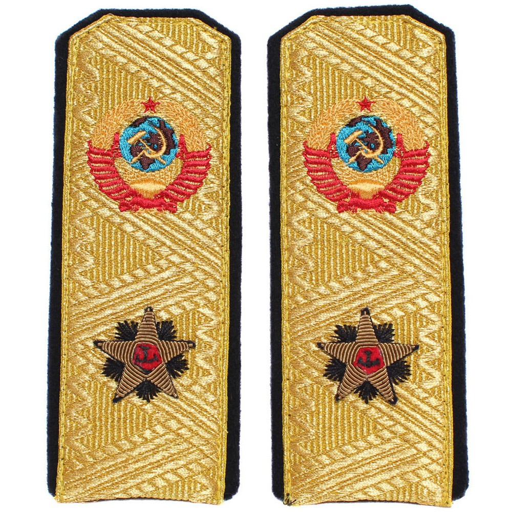 Soviet Naval fleet Russian Admiral Higher rank USSR parade shoulder boards