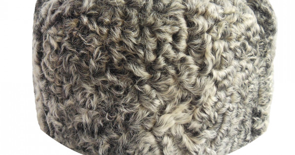 Traditional / USSR military grey ushanka natural fur hat