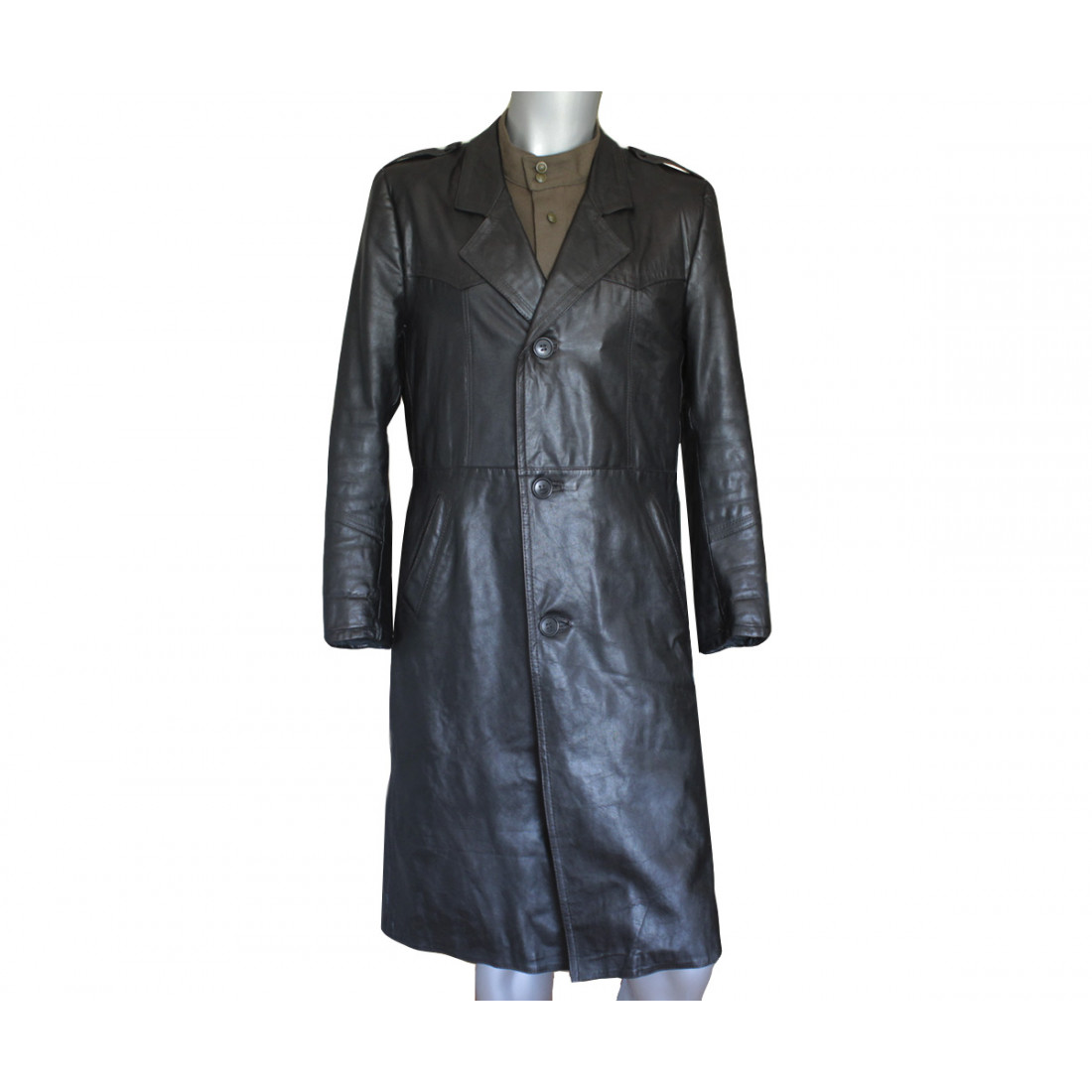 Soviet army military leather coat NKVD