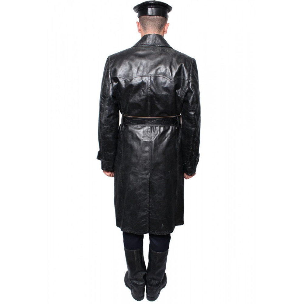 Soviet Union NKVD Leahter Russian Officer Overcoat