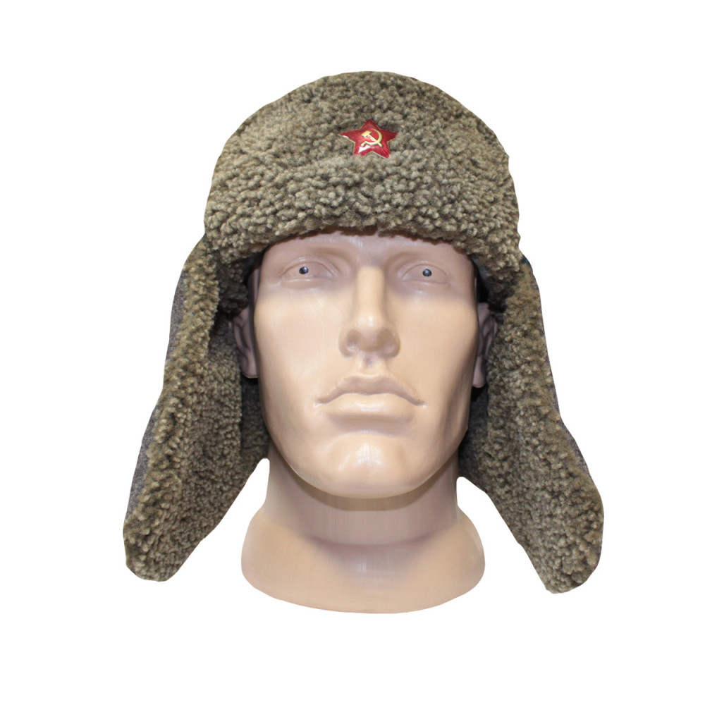 Soviet Officer's Ushanka Military Khaki Hat