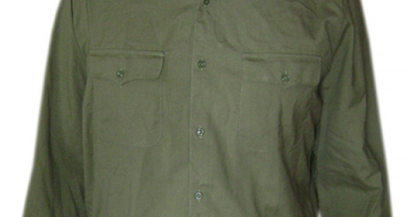 Soviet army military green officer shirt